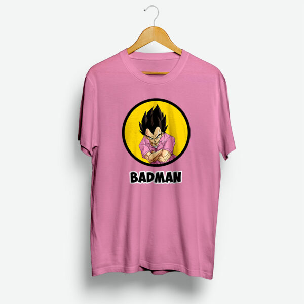 For Sale Dragon Ball Vegeta Pink Badman Front Back T-Shirt For UNISEX