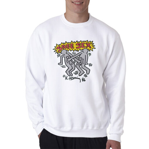 Harry Styles Keith Haring Safe Sex Sweatshirt For Mens And Womens