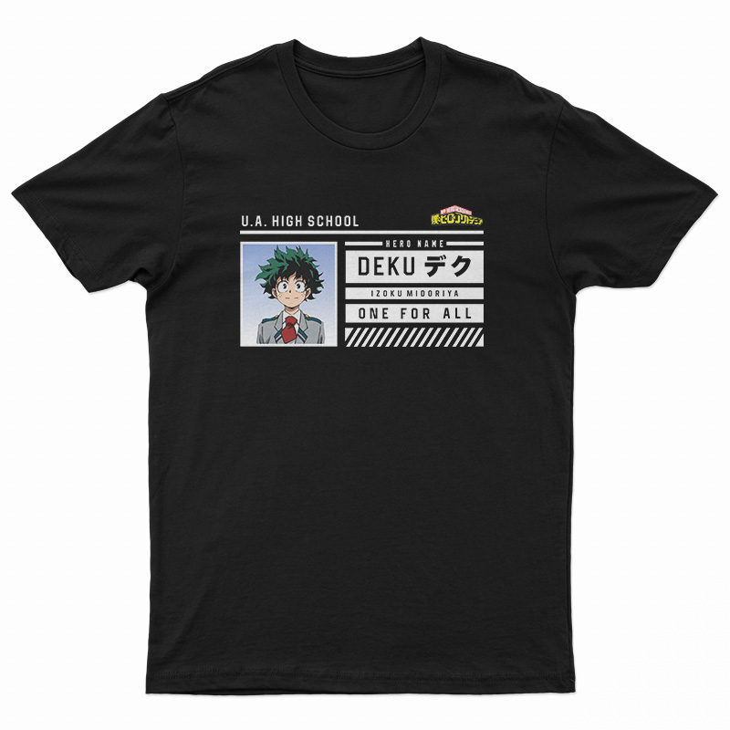 Get It Now U.A High School My Hero Academia Deku Id T-Shirt