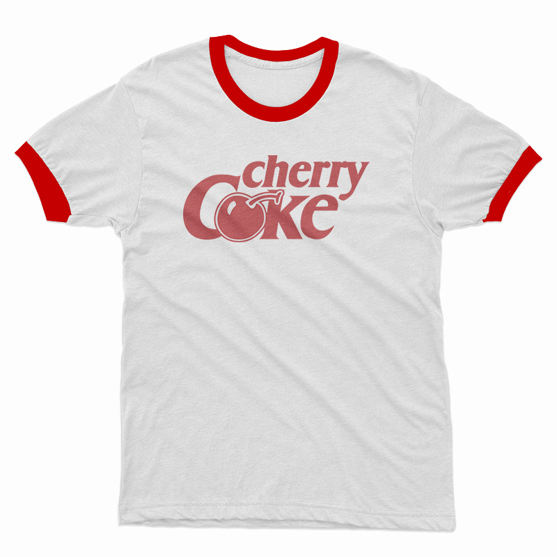 Get It Now Cherry Coke Ringer T-Shirt For Men's And Women's