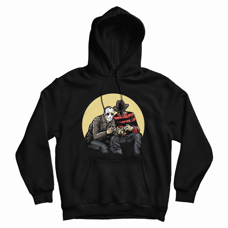 Horror Scary Movie Villains Playing Video Games Hoodie For UNISEX