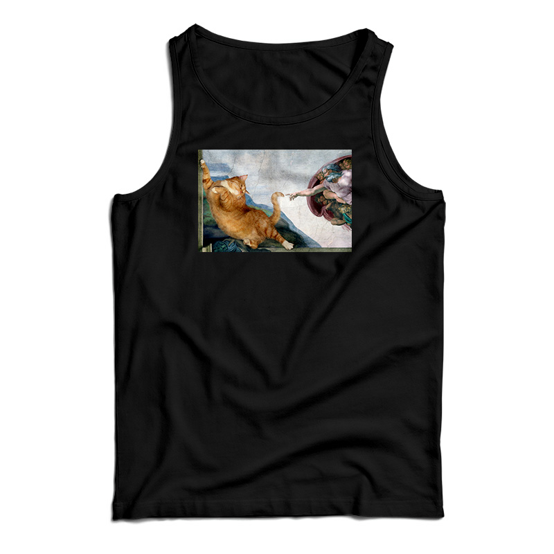 Cat Angelo Creation Of Adam Tank Top - Digitalprintcustom.com