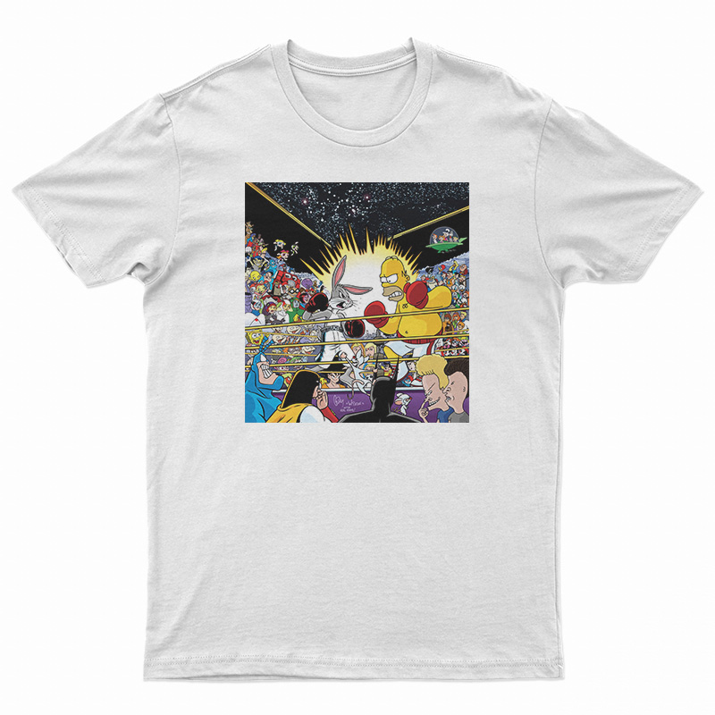 Bugs Bunny Vs Homer Simpson T-Shirt - Digitalprintcustom.com