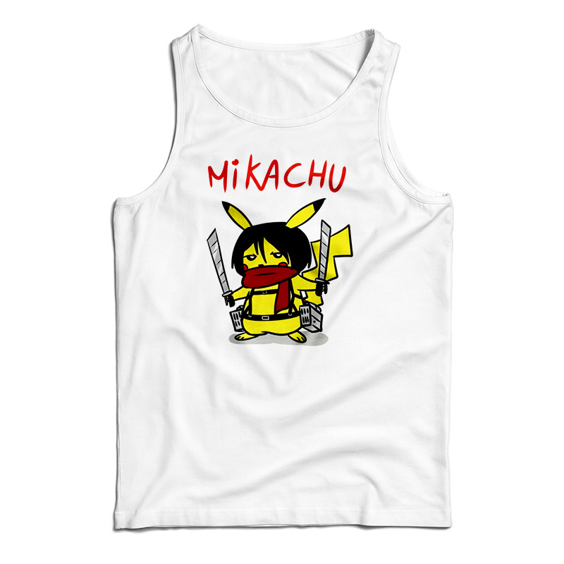 Mikachu Pikachu In Attack On Titan Tank Top - Digitalprintcustom.com