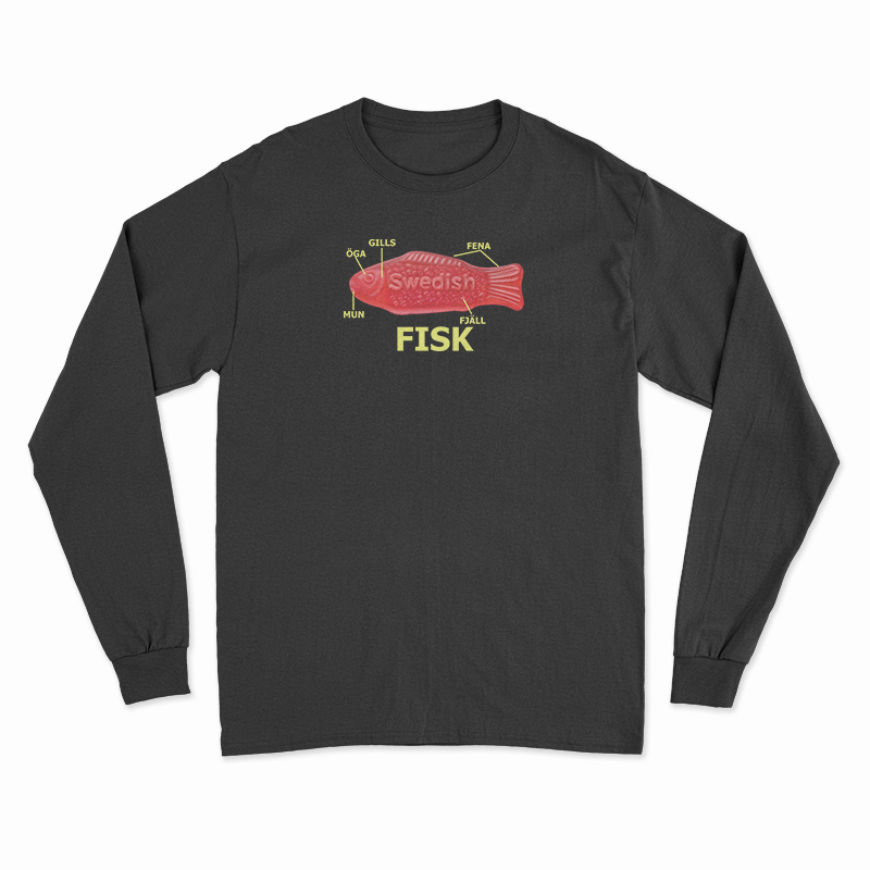 Swedish Fish Fisk Long Sleeve T-Shirt - Digitalprintcustom.com