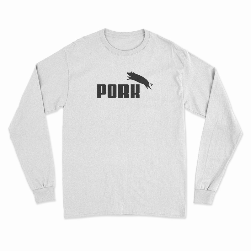 Pork Puma Parody Long Sleeve T-Shirt - Digitalprintcustom.com