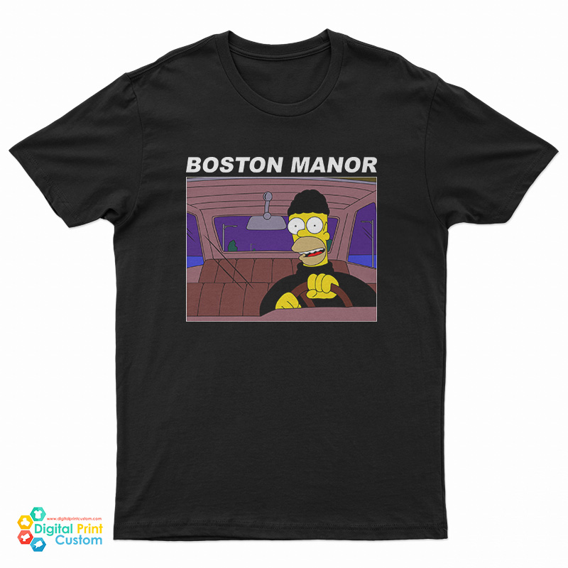 Boston Manor Homer Simpson Stealing Car T-Shirt For UNISEX