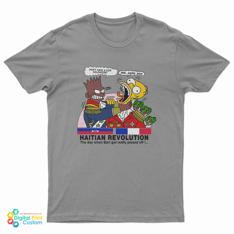 Bart Simpson Haitian Revolution Cartoon T-Shirt For UNISEX