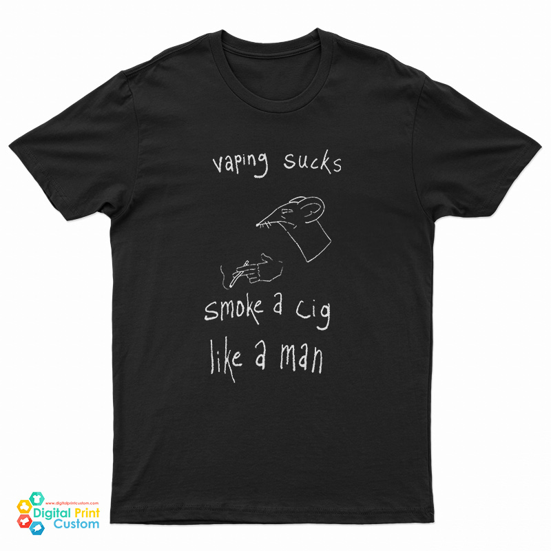 Rat And Cigarette Vaping Sucks Smoke A Cig Like A Man T-Shirt