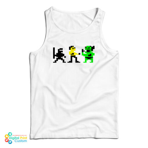 Pixel Bruce Lee Commodore 64 Tank Top - Digitalprintcustom.com