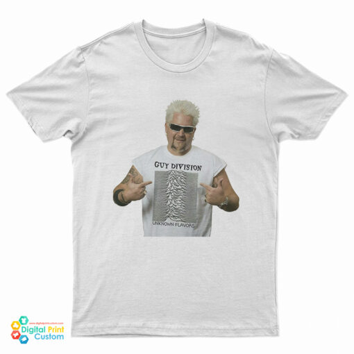 Get It Now Guy Fieri Wearing Guy Division Parody Logo T-Shirt