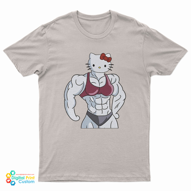 Muscular Kitty Hello Kitty Muscle Gym T-Shirt For UNISEX